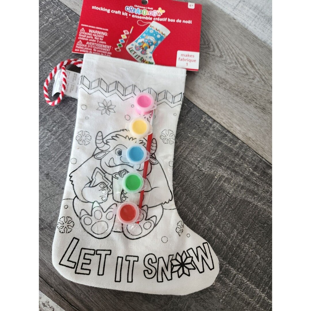 NEW Creatology Christmas Stocking Paint Craft Kit - Kids - Abominable ...