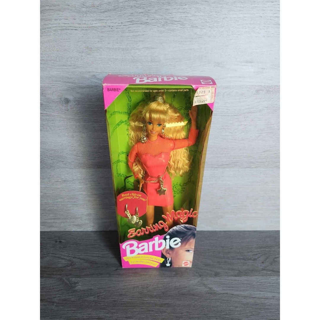 Vtg Earring Magic Barbie Doll #7014 New Never Removed From Box 1992 ...