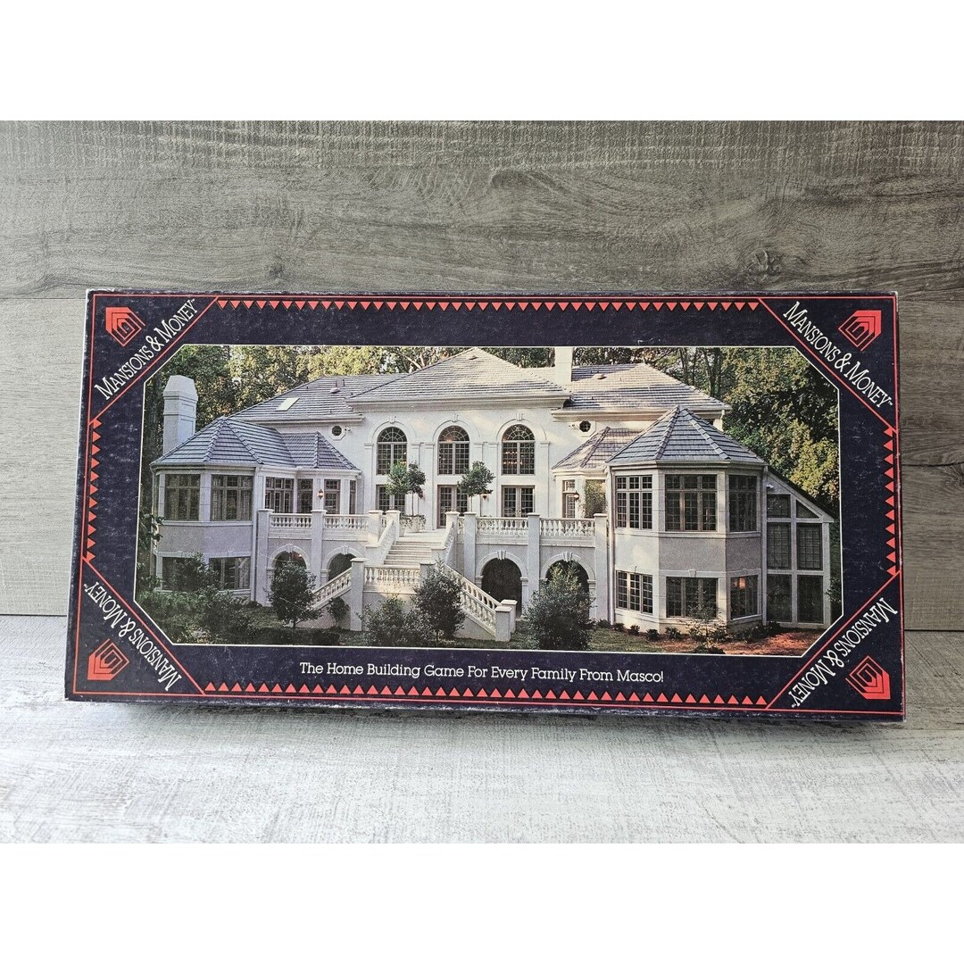 Vtg Mansions and Money Financial Board Game by Masco Rare Complete 1992 ...