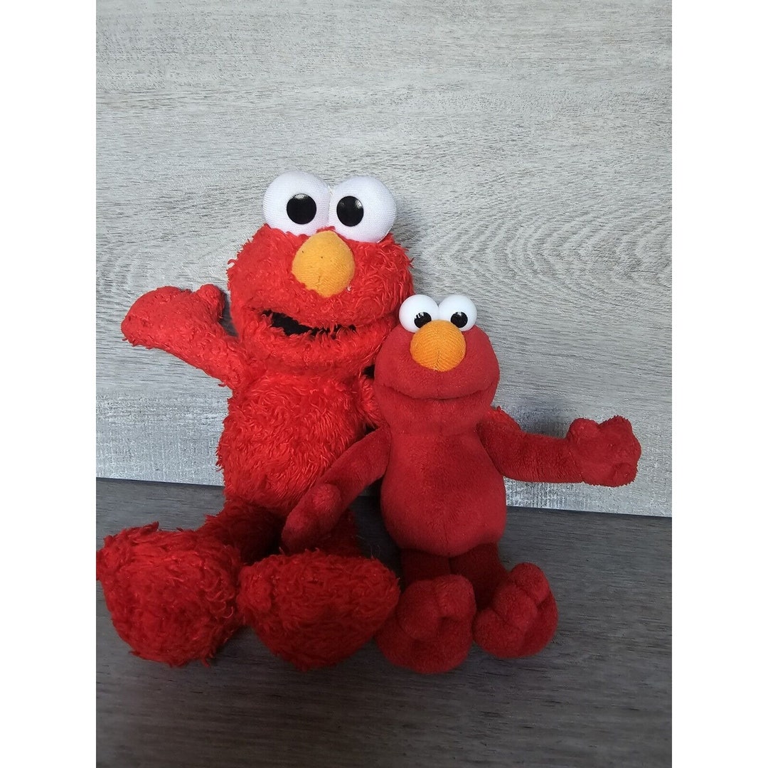 Vtg Small Elmo Plush Stuffed Animal Jim Henson Prods 6" and 9 ...