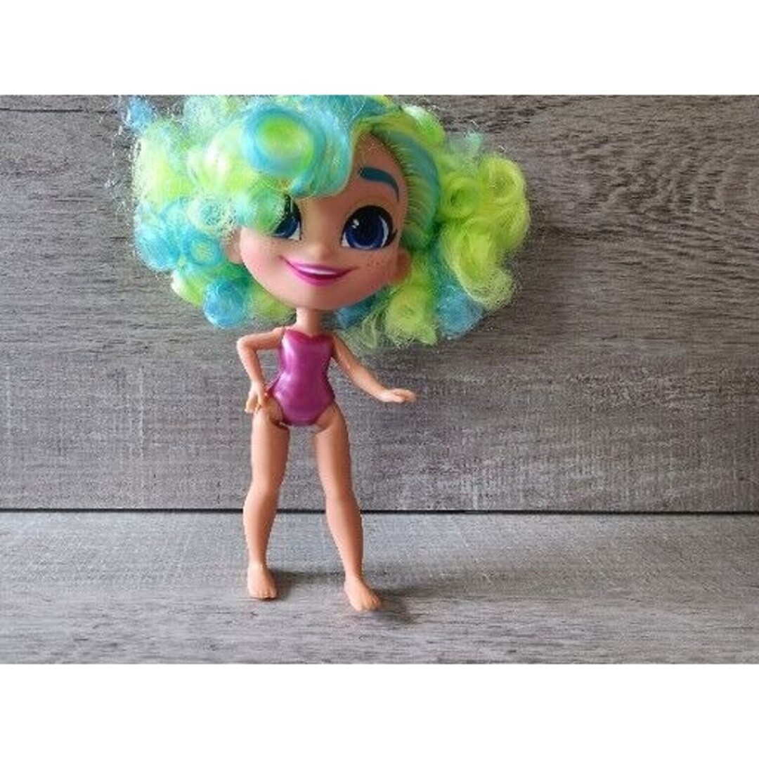 Hairdorables Harmony Highlights 2017 Neon Green Perm Hair With Blue ...