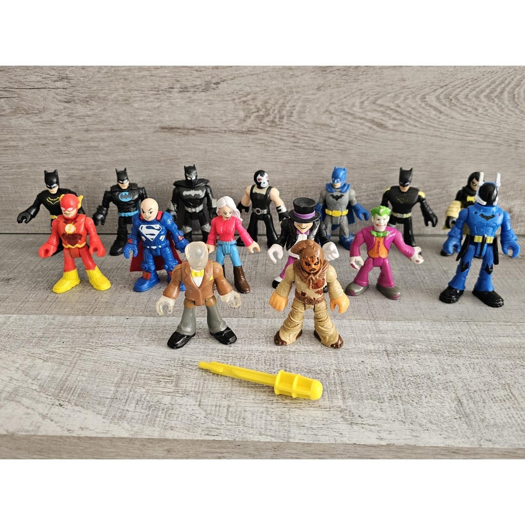 Imaginext Figure Lot: Batman Joker Invisible Man Scarecrow Flash Lex ...