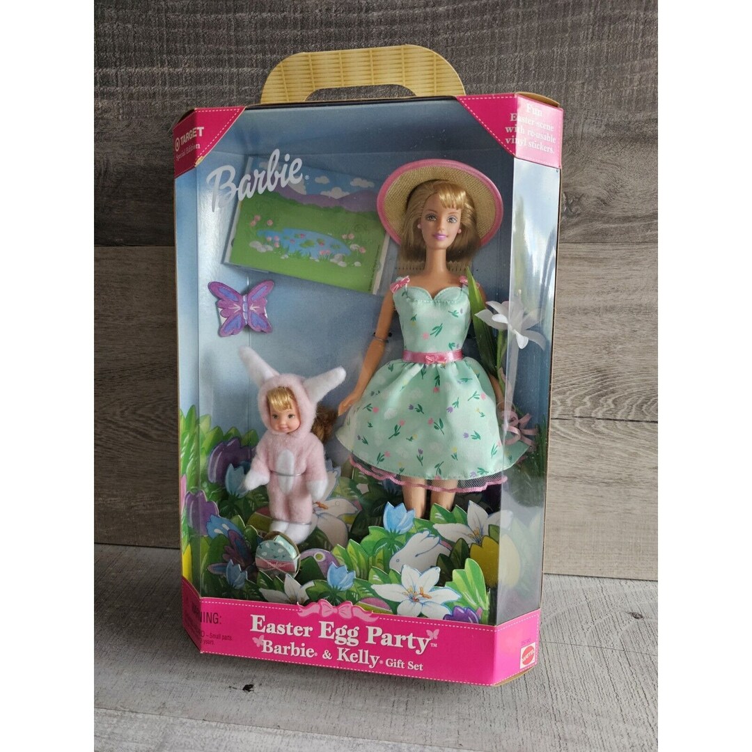 1999 Easter Egg Party Barbie & Kelly Gift Set Target Special Edition ...