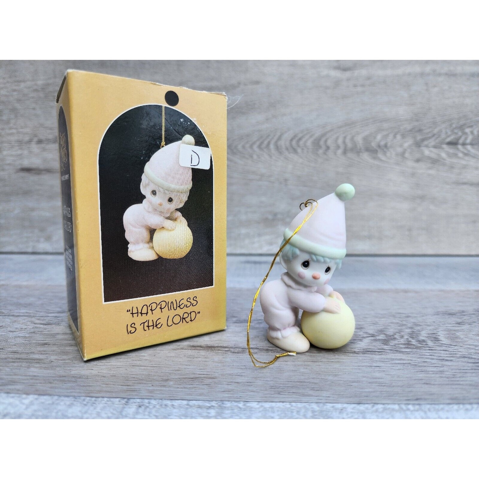 1985 Enesco Precious Moments Collection Happiness is the Lord Christmas ...