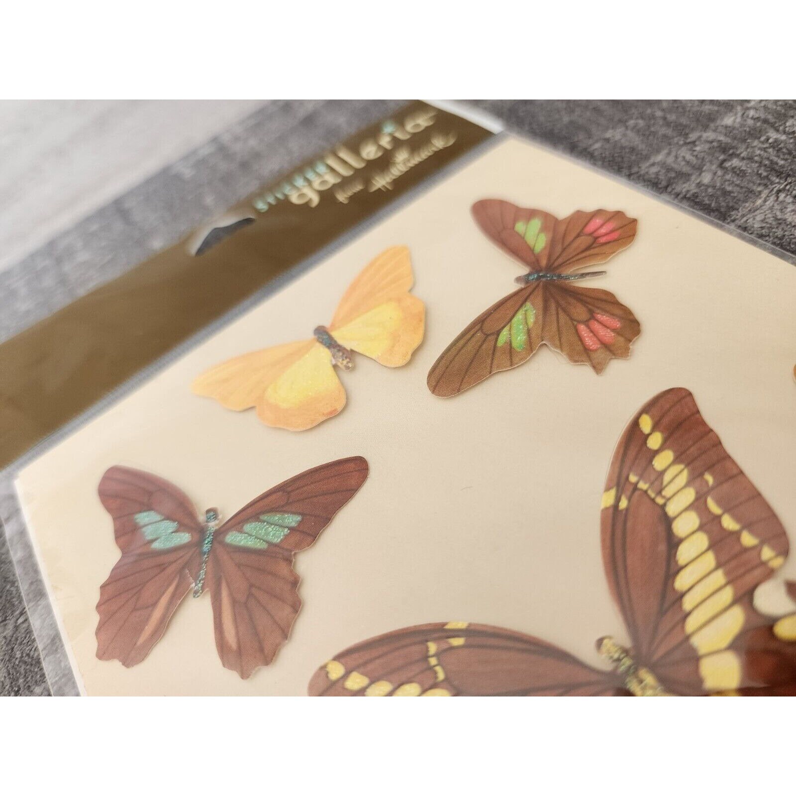 Hallmark Vintage Stickers Butterflies Emphora Glitter Puffy SEALED NEW ...