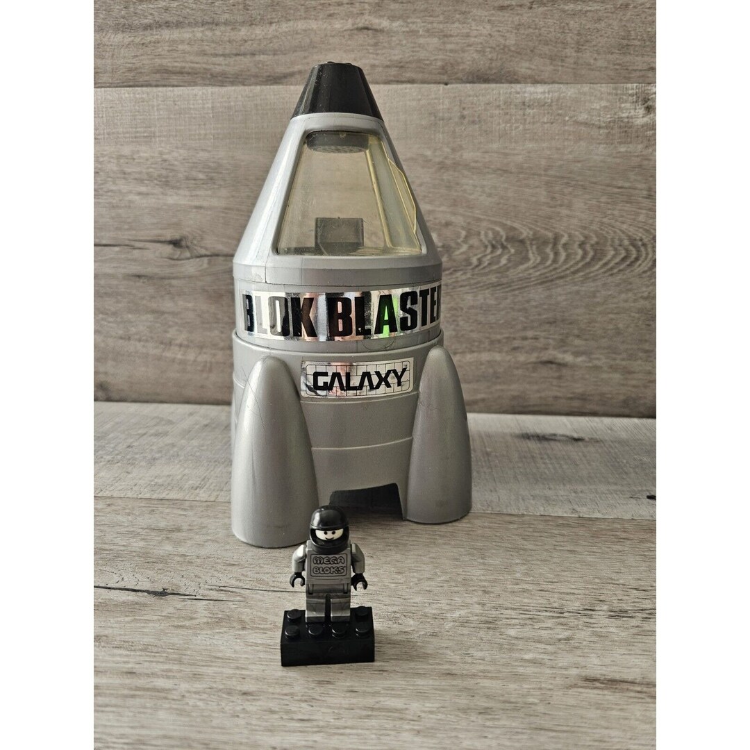 Vintage Mega Bloks Blok Blaster Rocket Capsule & Figure 1990s Toys ...