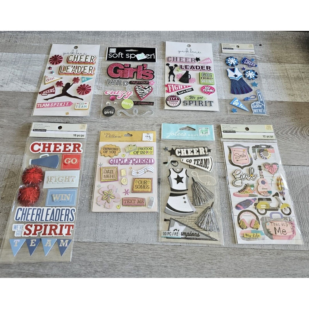 Sticker Lot Cheer Cheerleader Sports Scrapbooking 3D Stickers Jolee's ...