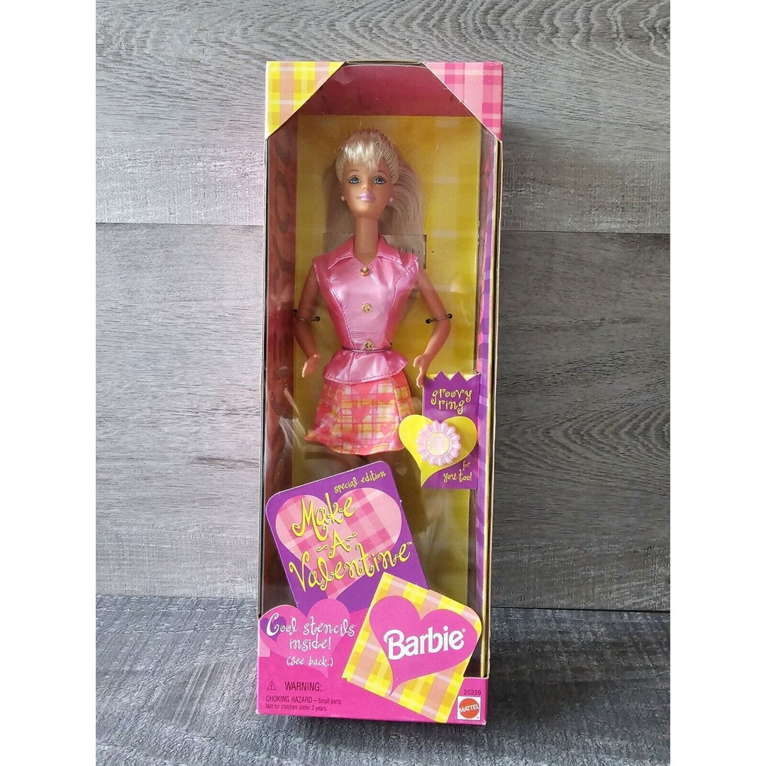 Make a Valentine Barbie Doll Vintage 1998 #20339 Cool Stencils & Groovy ...