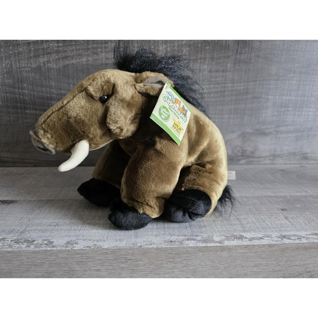Rare Vtg Wild Republic Cuddlekinz Warthog Stuffed Animal Plush With Tag ...