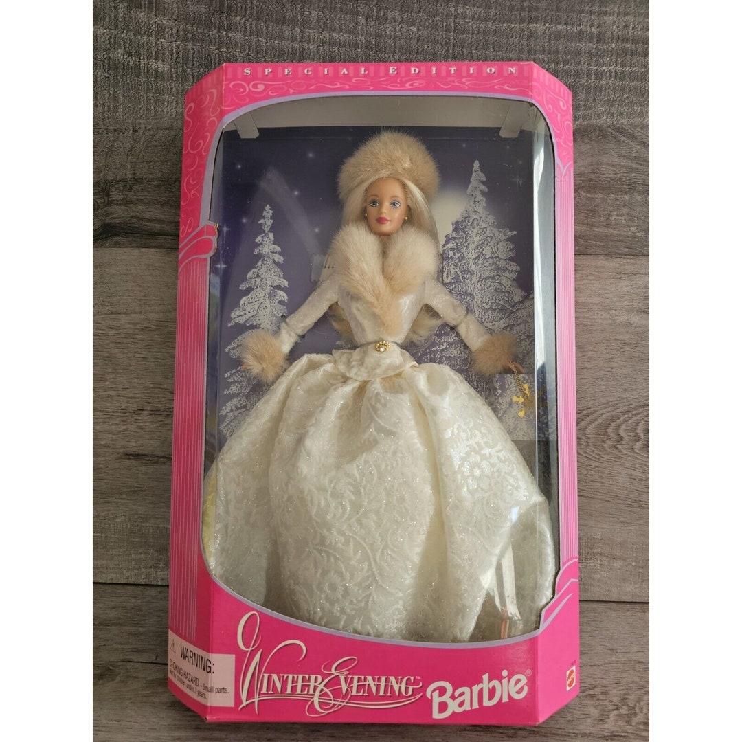 VINTAGE Winter Evening Barbie Doll Special Ed 1998 Mattel 19218 Blonde ...