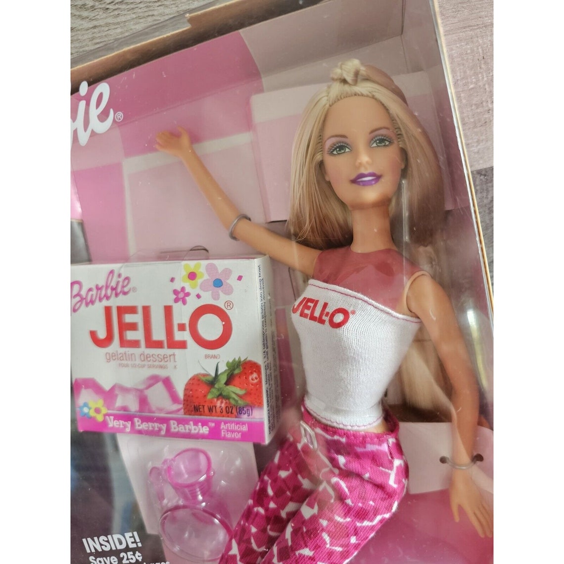 NEW 2001 Jell-o Fun Very Berry Barbie Doll Set Mattel #55417 W ...