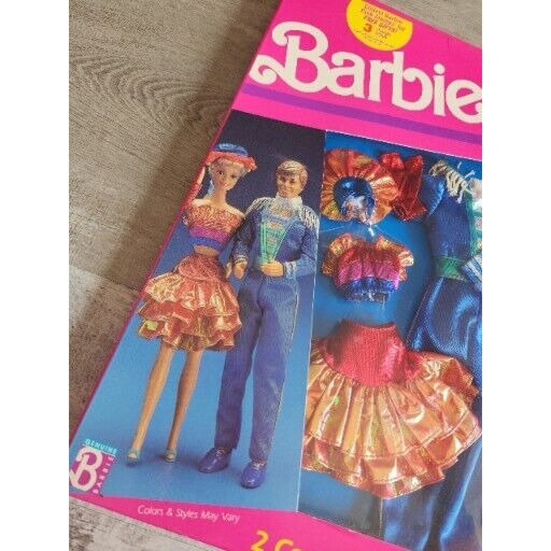 1989 Vintage Mattel Barbie & Ken DOLL FANTASY Fashion Set Outfits ...