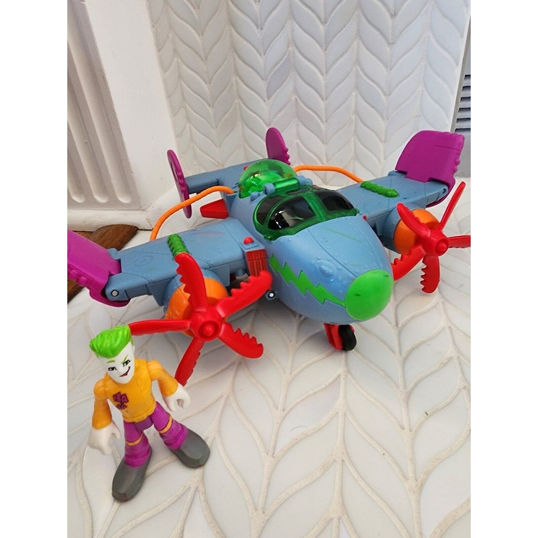 Imaginext DC Super Friends Villain Joker Fisher Price Airplane Plane ...
