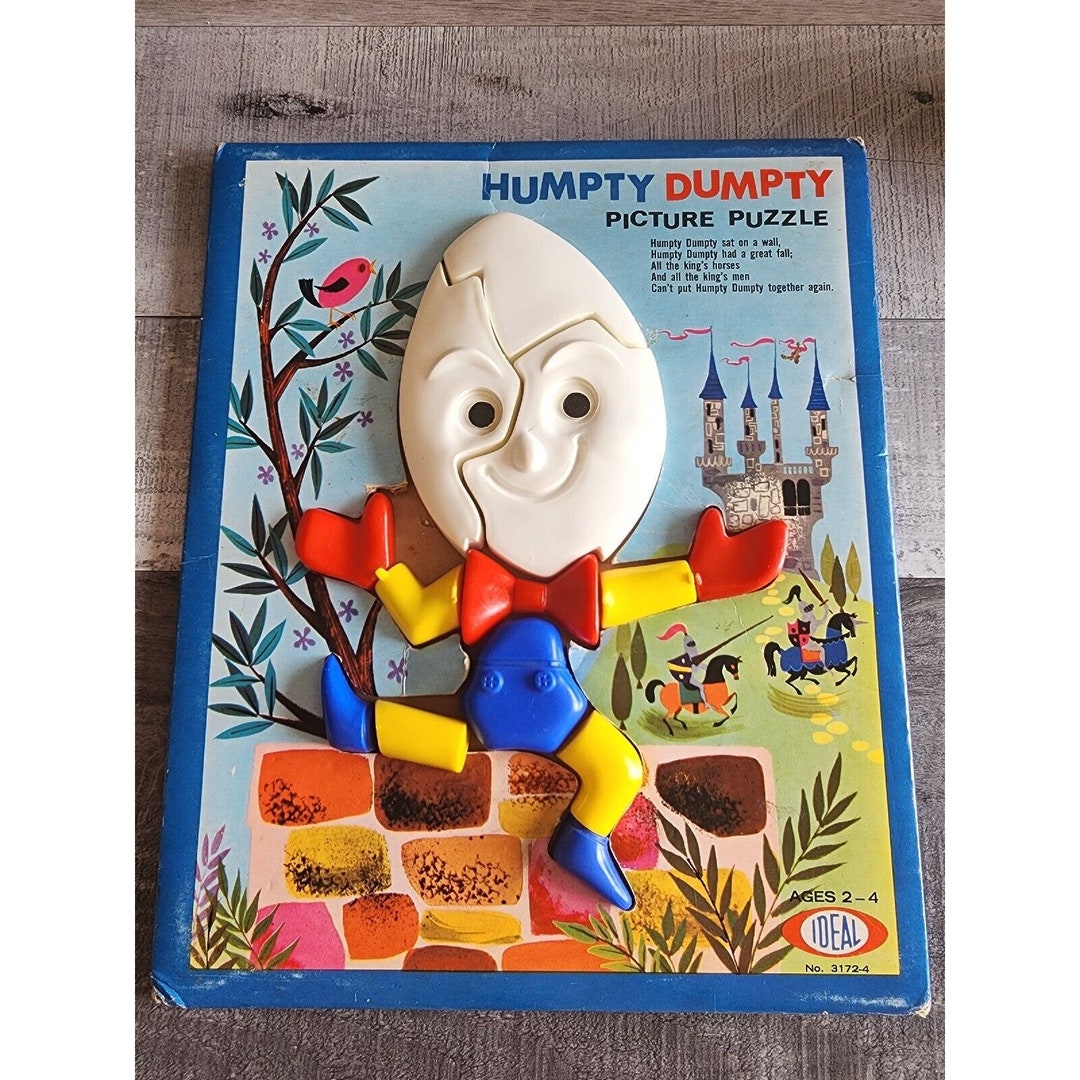 Vintage 1964 Humpty Dumpty Educator Picture Puzzle Plastic IDEAL 3172-4 ...