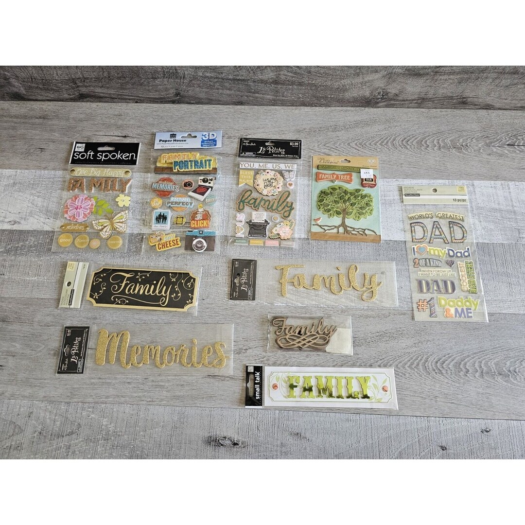 Sticker Lot - Family Tree Mom Dad Scrapbooking 3D Stickers MAMBI + RARE ...