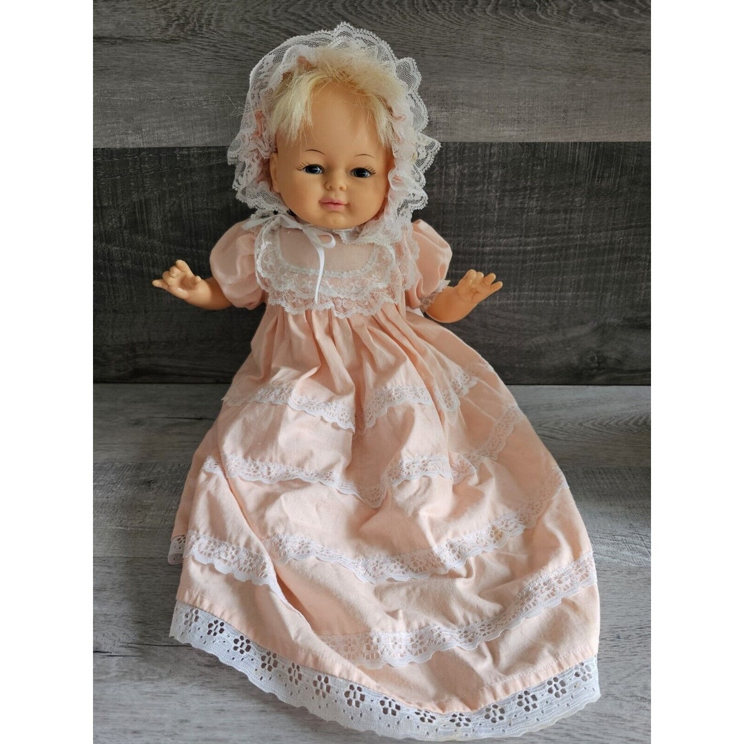 Vintage Horseman Baby Doll 1970 18 Blonde Hair Blue Eyes Pink Dress - Etsy