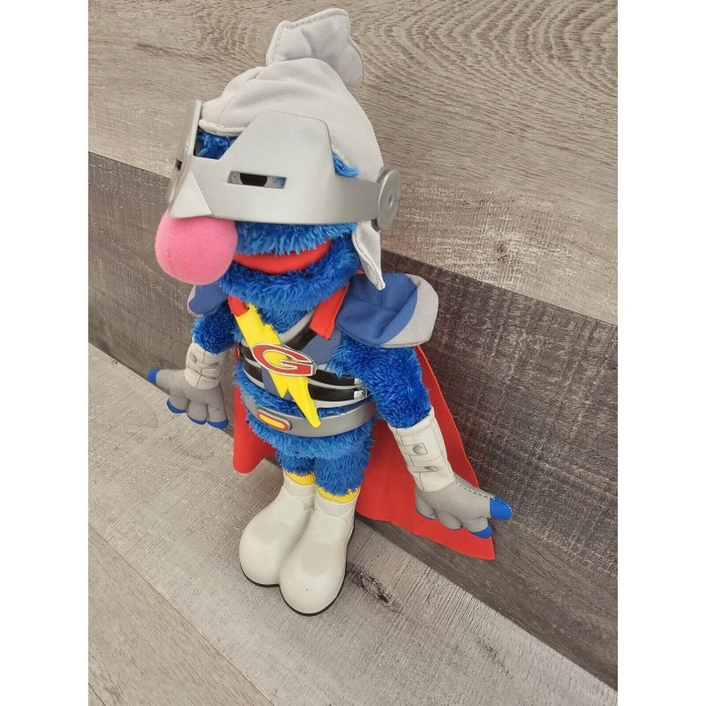 Sesame Street Super Grover Flying Plush Interactive Talking Toy Hasbro ...