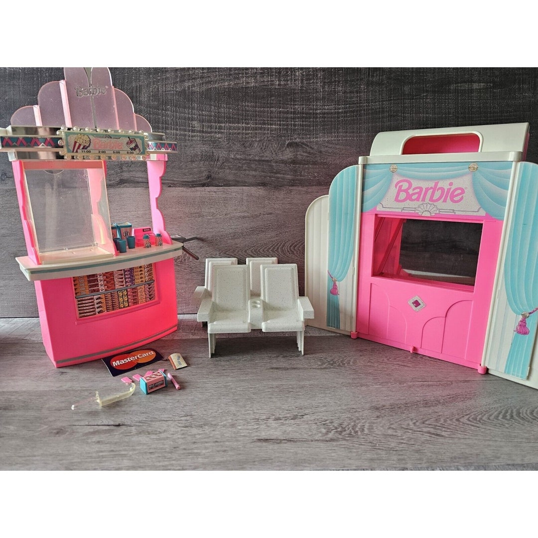Vtg Barbie Movie Theatre Magic Screen Mattel 1995 Near Complete - Etsy