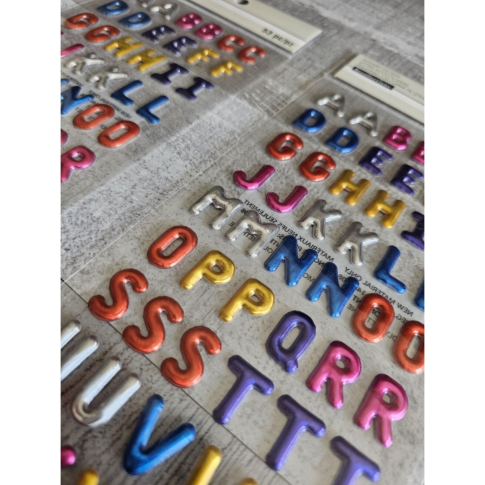 Sticker Lot Alphabet Scrapbooking Stickers Letters 3D Bubble Colorful ...