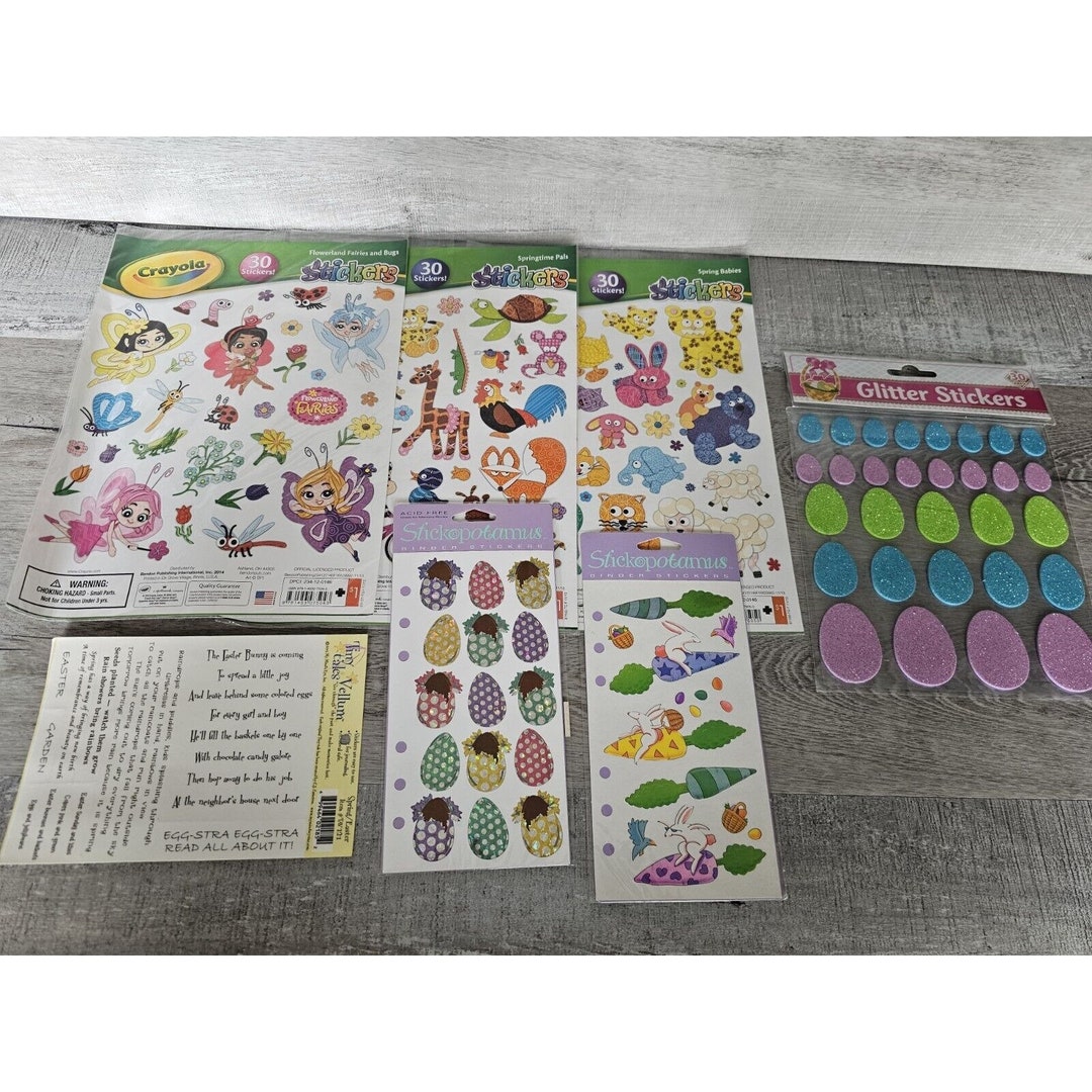 Vintage Spring Easter Scrapbook Stickers Junk Journal Fairies Eggs ...