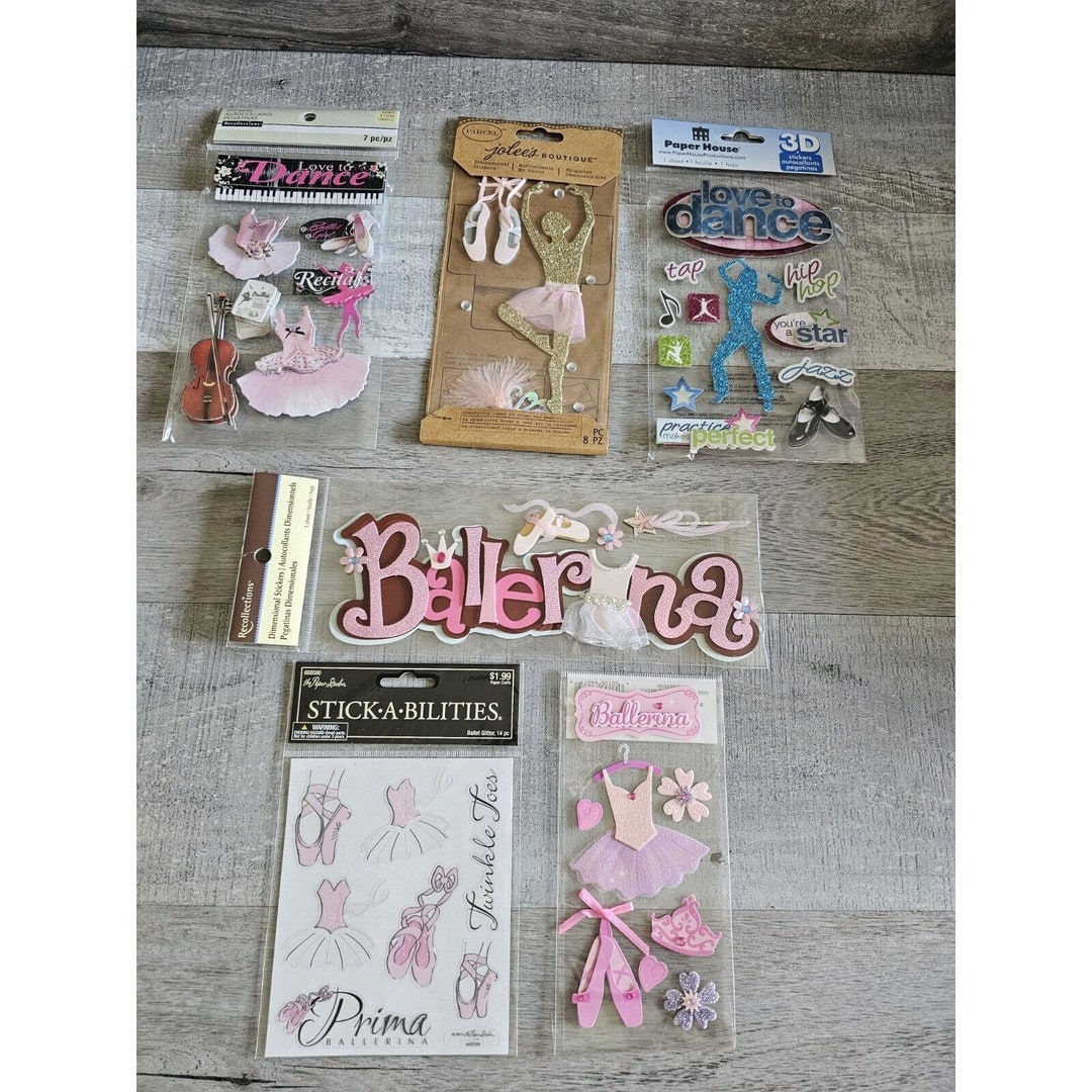 Sticker Lot - Ballet Dance Ballerina Scrapbooking 3D Stickers Jolee's ...