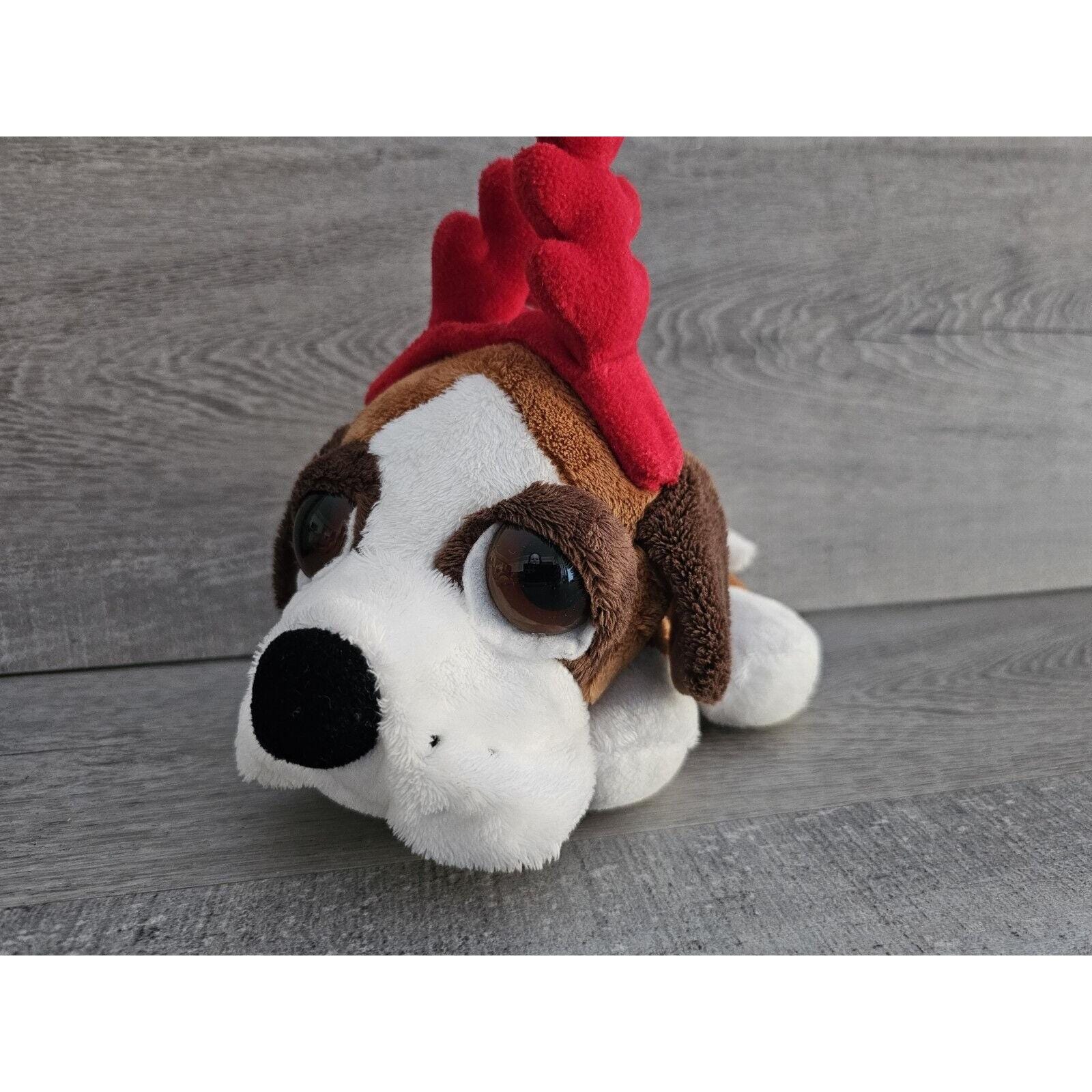 Russ Berrie Brandy St Bernard Puppy Dog Big Eyes Plush Stuffed Reindeer ...