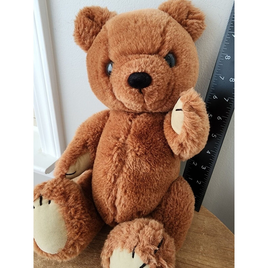 1981 DAKIN Brown Jointed Teddy Bear Plush Stuffed Animal Vintage Toy ...
