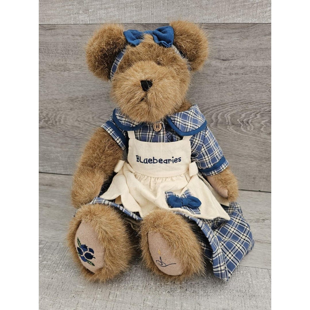 Boyds Bears Muffin B. Blueberry 14" Retired Bear Original Tags ...