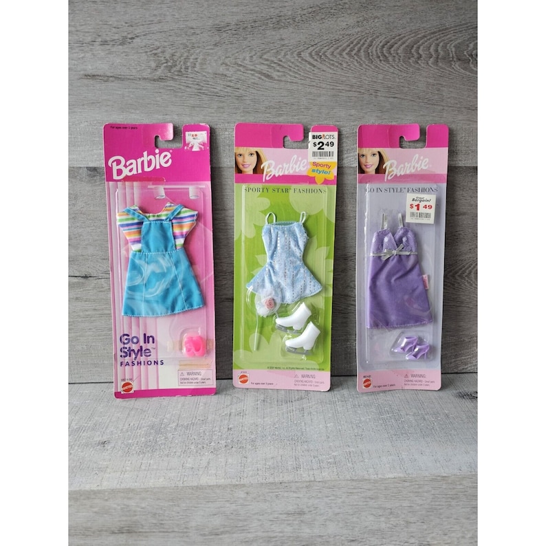 Vtg 1996 Mattel Barbie Go in Style Sporty Star Fashions Outfit LOT of 3 ...