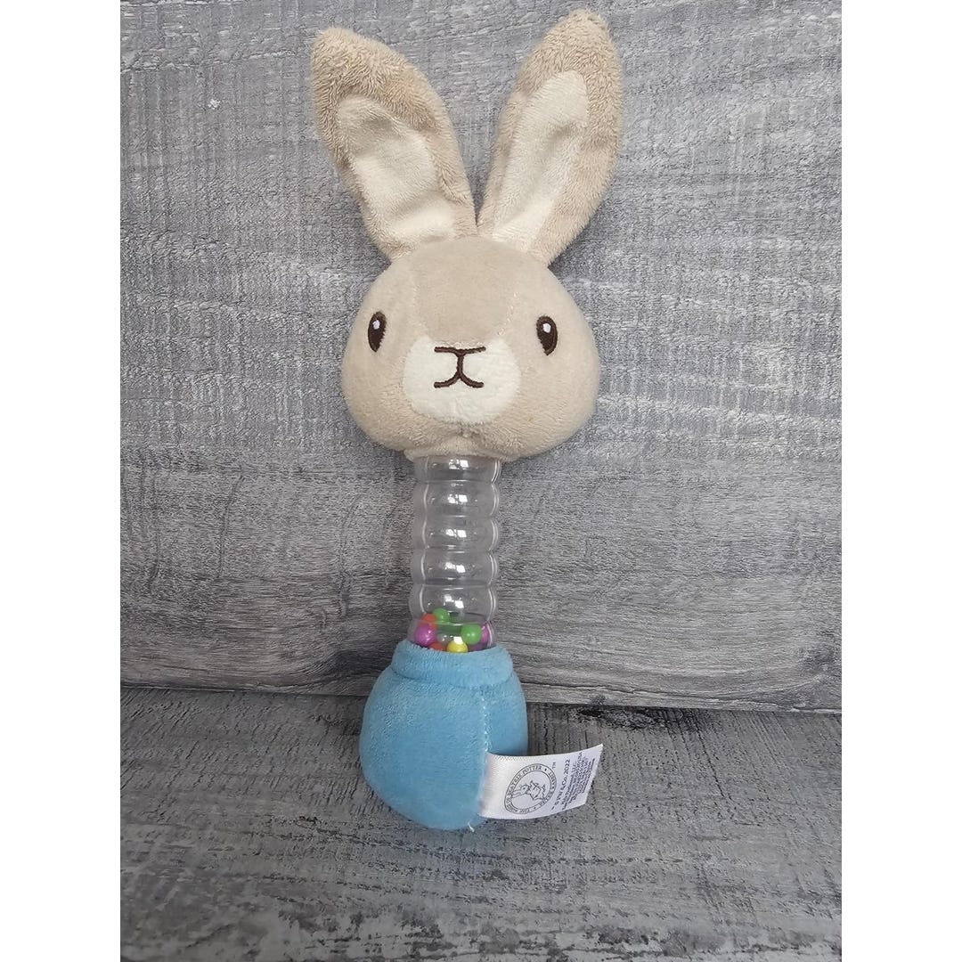 Beatrix Potter Peter Rabbit Bunny Plush Stuffed Animal Rattle Blue ...