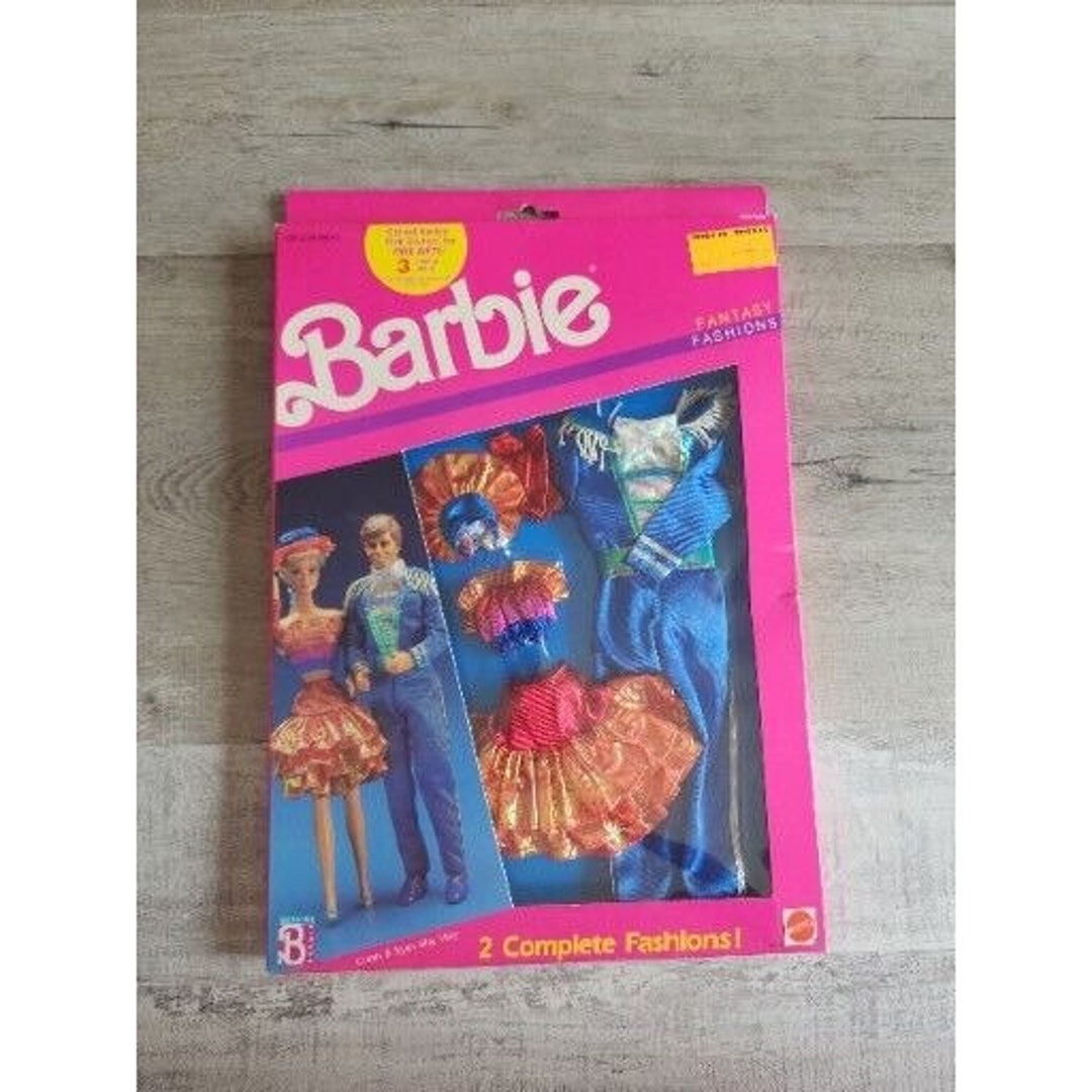 1989 Vintage Mattel Barbie & Ken DOLL FANTASY Fashion Set Outfits ...