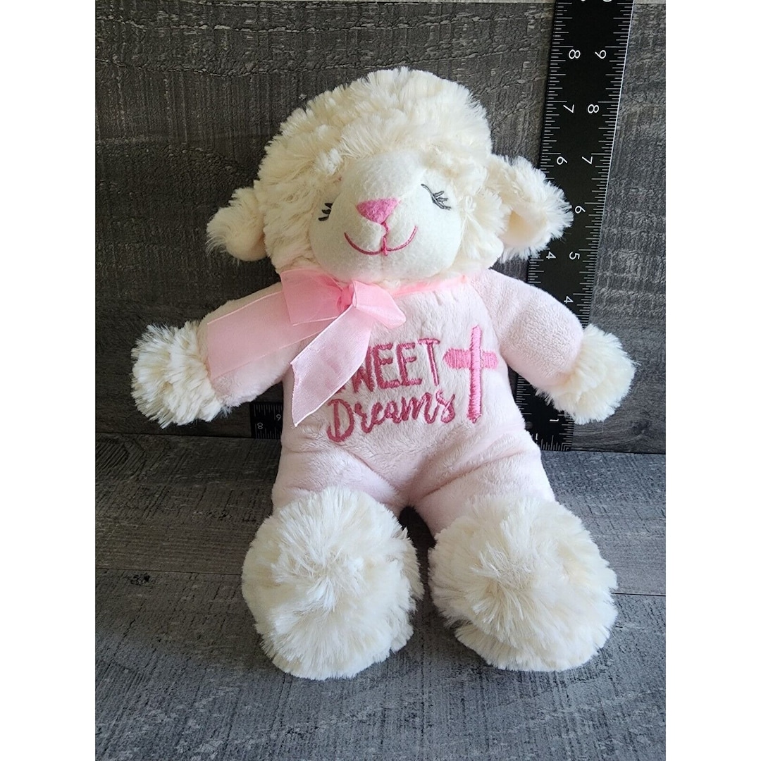 Dan Dee Plush Pink Lamb Recites Prayer Sweet Dreams 11" Soft Stuffed ...
