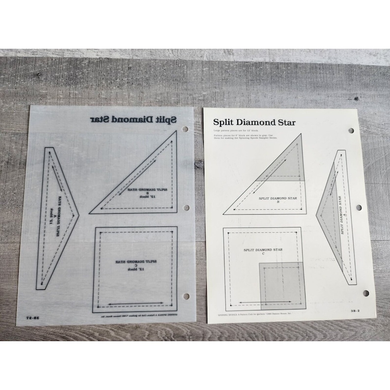 Split Diamond Star Quilt Pattern Template Around the House Club Oxmoor ...