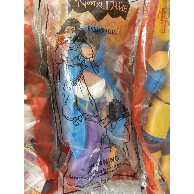 Vtg 1996 Disney Hunchback of Notre Dame Esmeralda Quasimodo Hugo 4pc ...