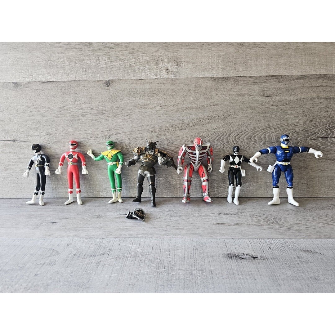 Mighty Morphin Power Rangers LOT Red Blue Green Ranger 5” MMPR Knasty ...