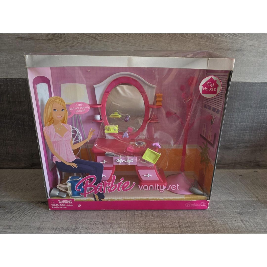 Barbie My House Vanity Set Furniture & Accessories #M4246, Mattel 2007 ...