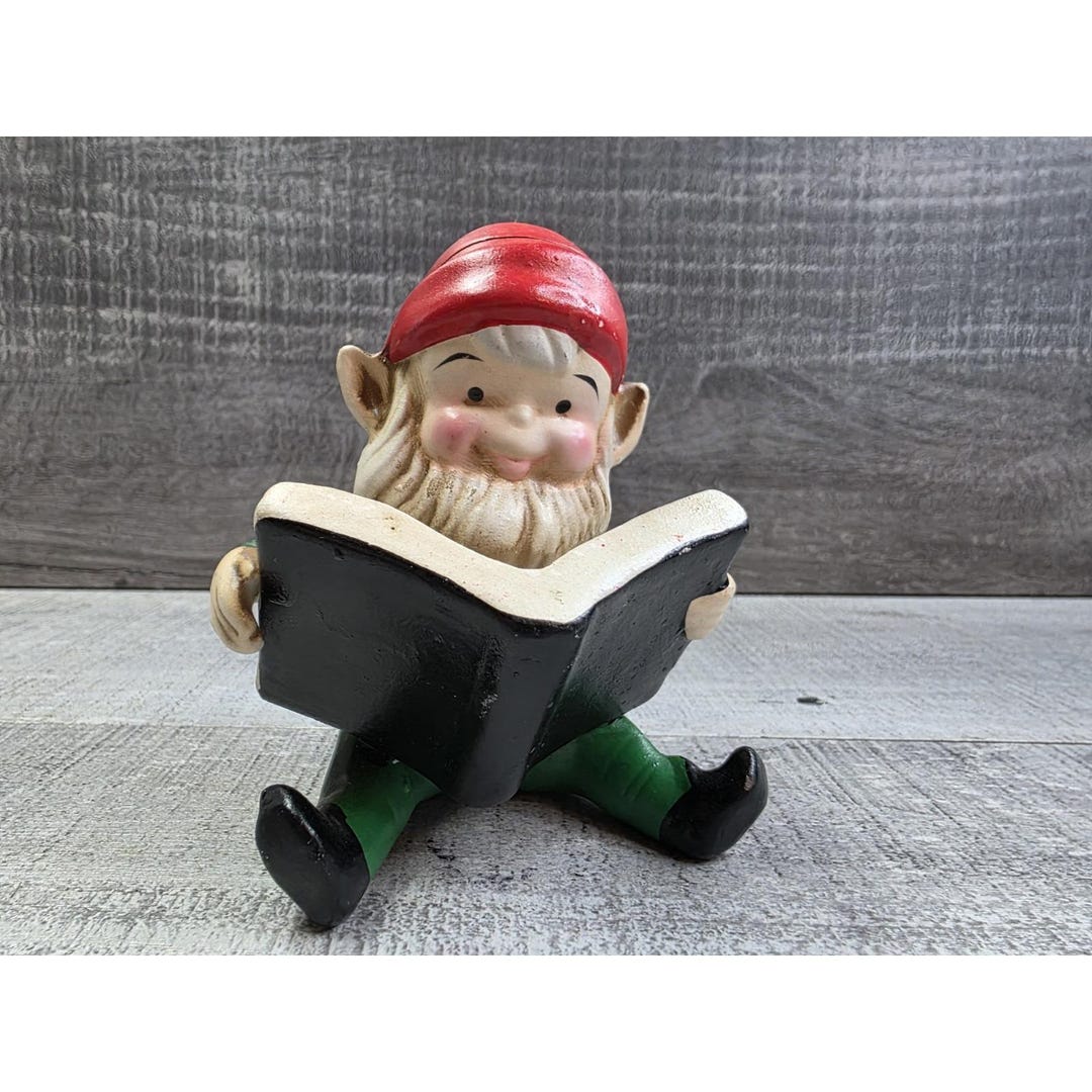 Vintage Christmas Elves Pixie Gnome Trolls Figurines Homco #5405 Elf ...