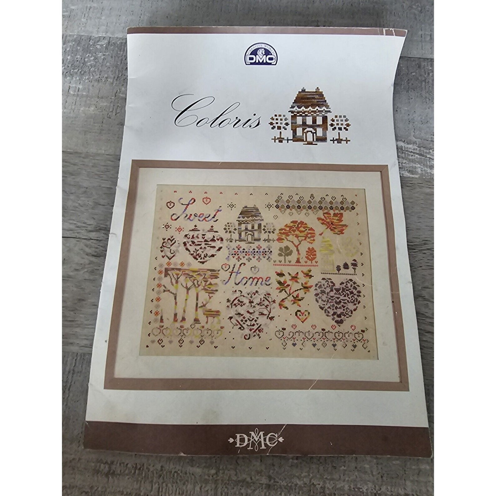 DMC Coloris Sweet Home Cross Stitch Sampler Pattern Vintage 242e - Etsy