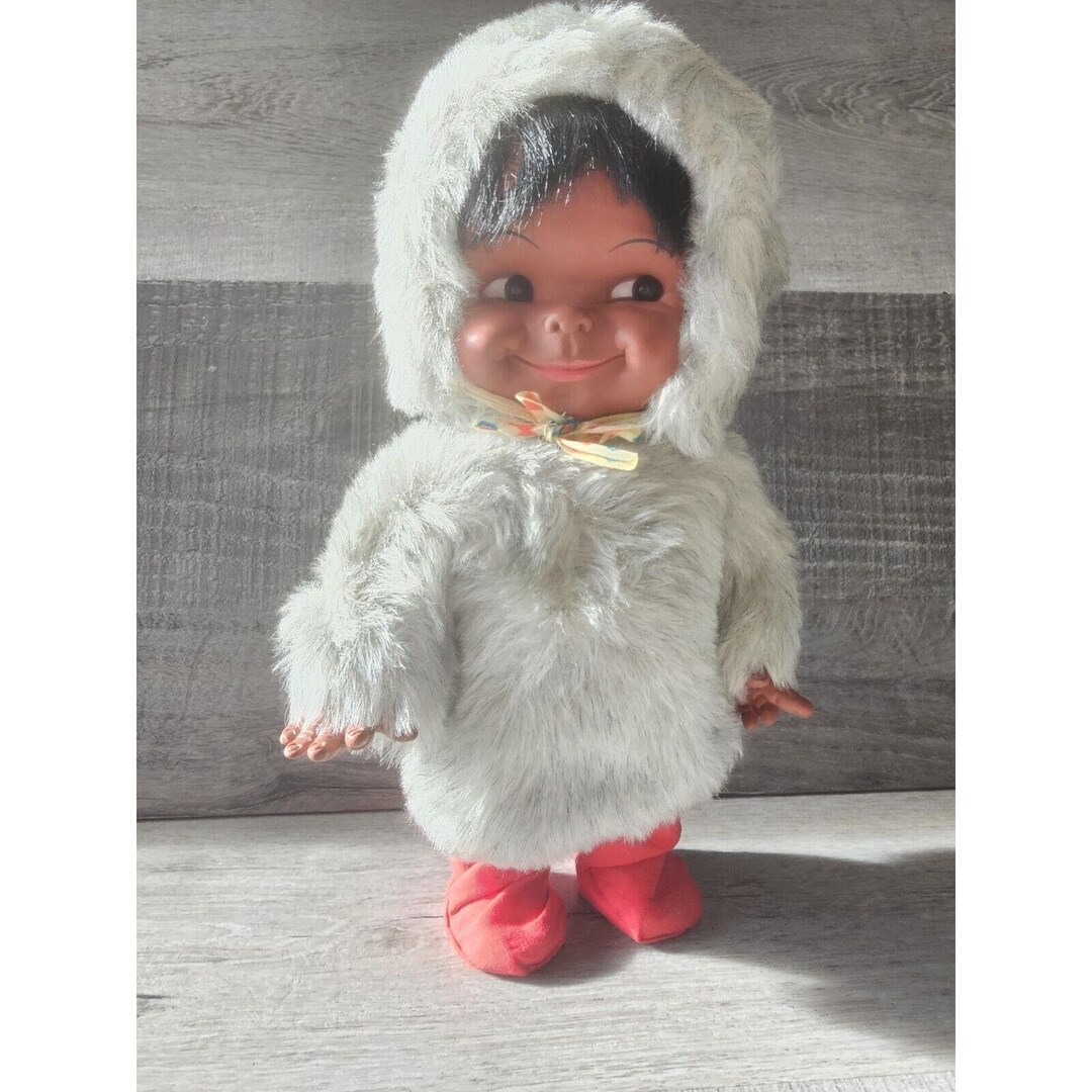 Vintage Lil Cubby Regal Toy Co Native American Boy Doll Eskimo Made ...
