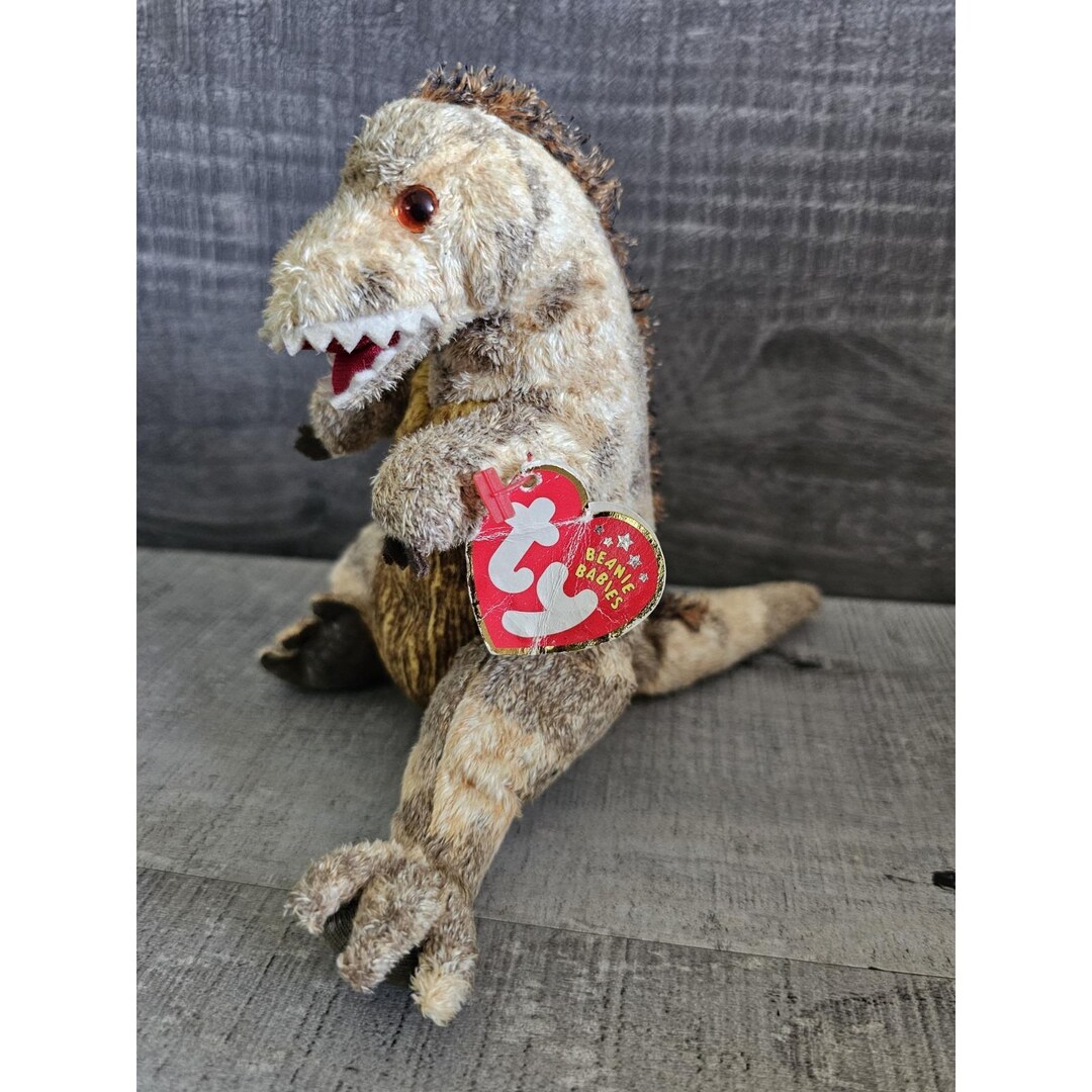 Ty Beanie Baby TOOTHY Tyrannosaurus Rex Dinosaur Plush Stuffed Animal ...