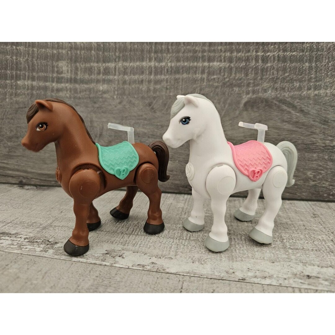 Mattel Barbie on the Go Pony Race Motorized Walking Horses Lot of 2 ...