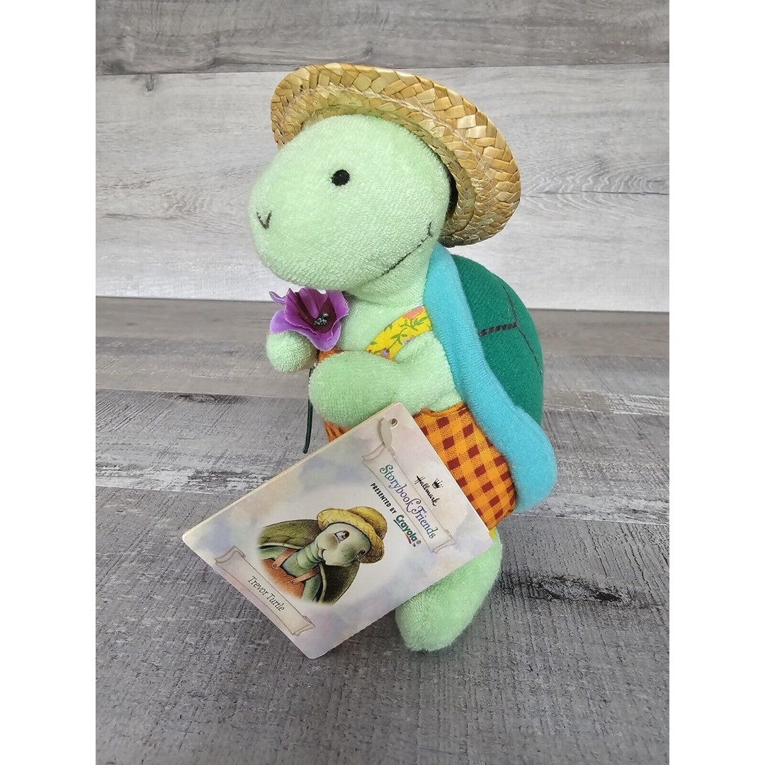 Vintage 1997 Hallmark Trevor Turtle 7" Stuffed Plush Crayola Storybook ...