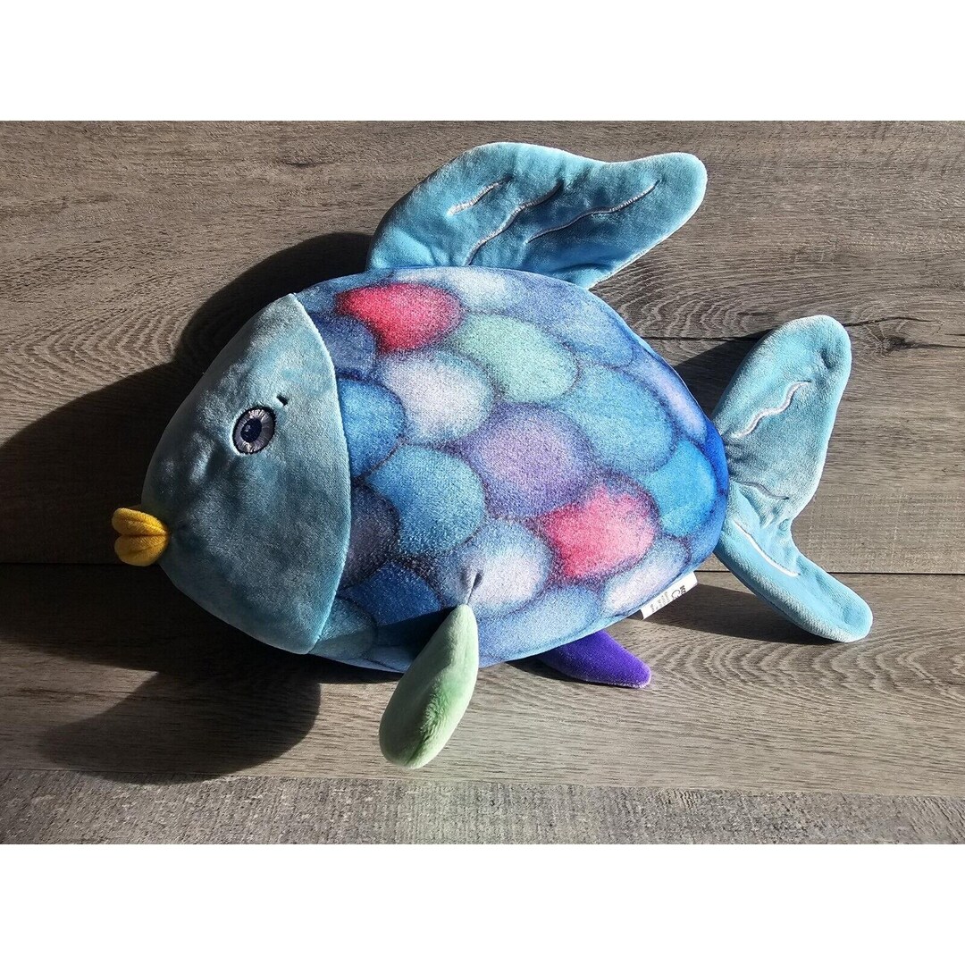 Vtg 1992 Yottoy Rainbow Fish Plush Toy Blue Stuffed Animal 11” - Etsy