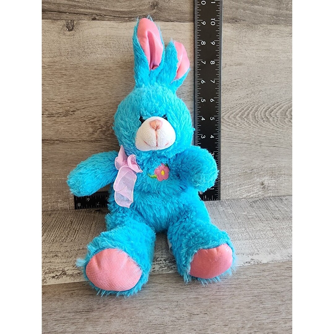 Bunny Rabbit Plush Stuffed Animal Toy 13" Blue & Pink Easter Hug Fun - Etsy