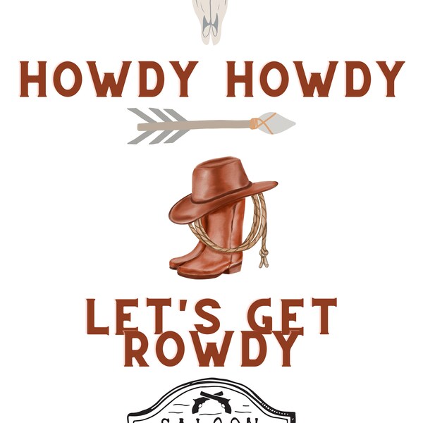 Howdy Lets Get Rowdy Svg - Etsy