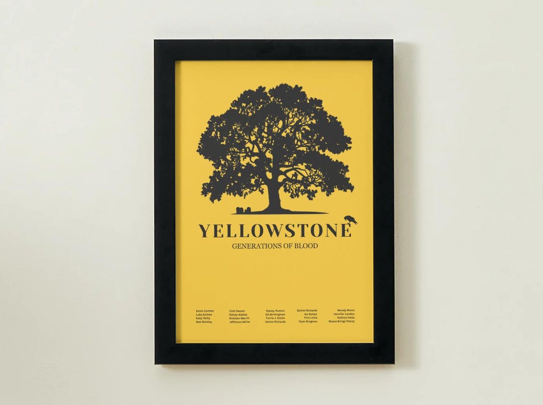 Yellowstone Inspired Poster - Wall Hanging Gift Print Film Collectable ...
