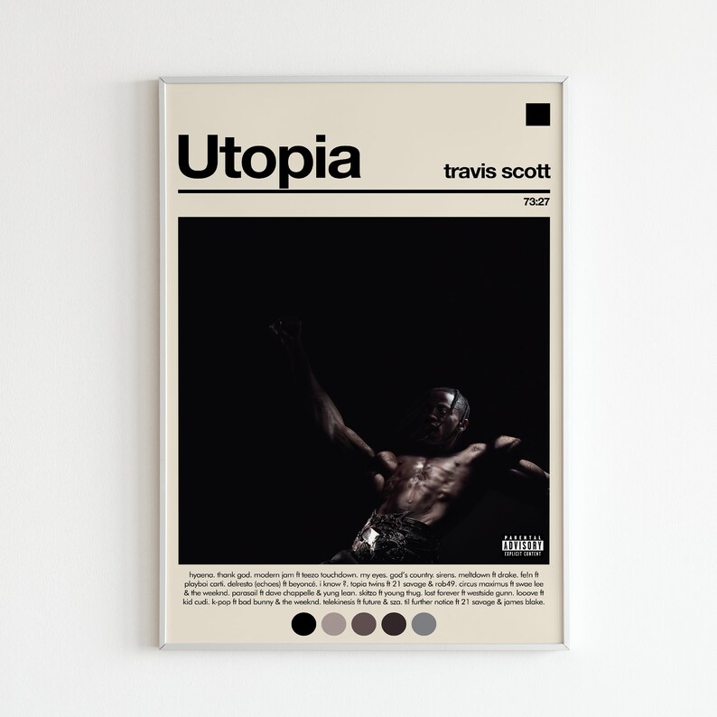 Travis Scott utopia Album Poster Color Optional Album Art Wall Decor - Etsy