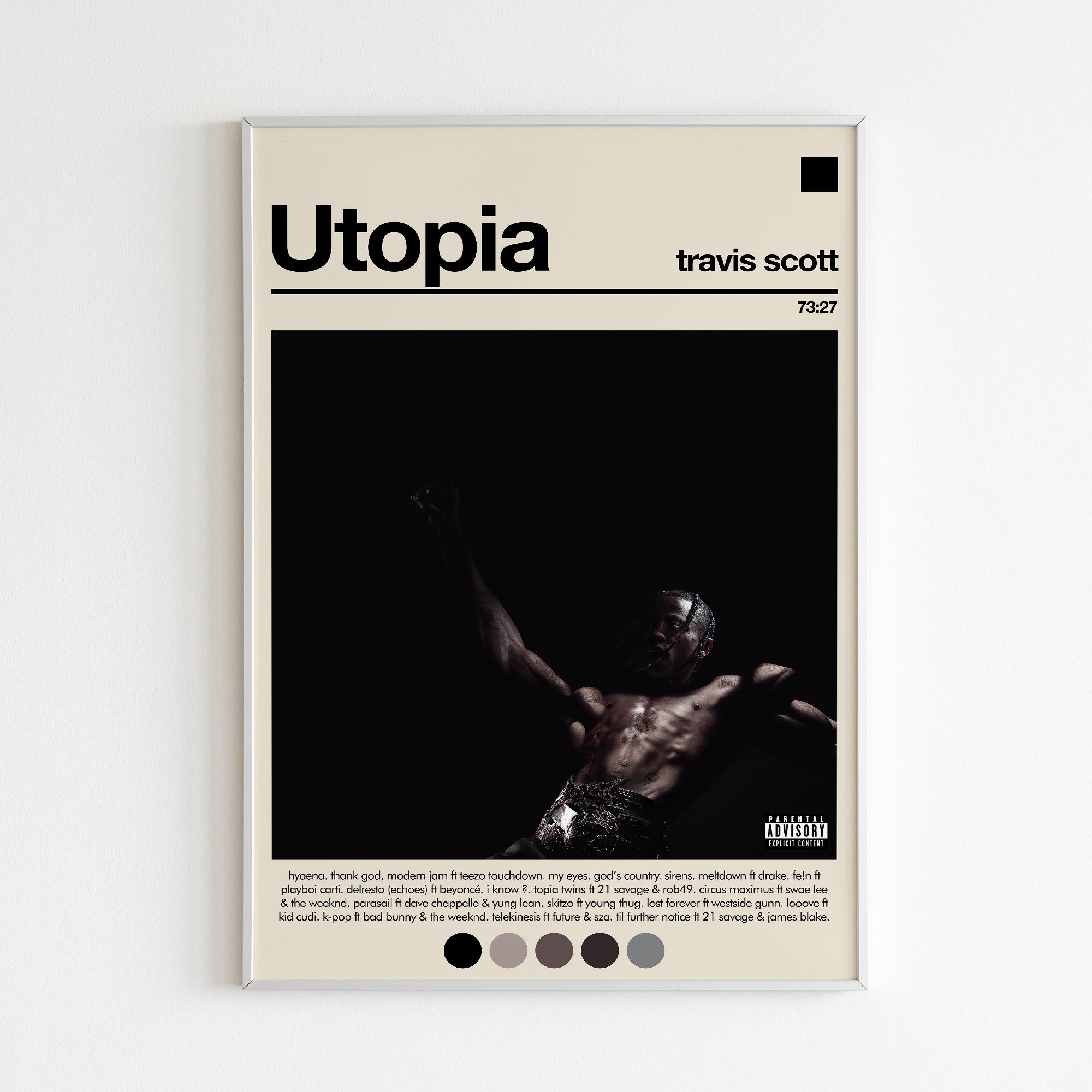 Travis Scott utopia Album Poster Color Optional Album Art Wall Decor - Etsy
