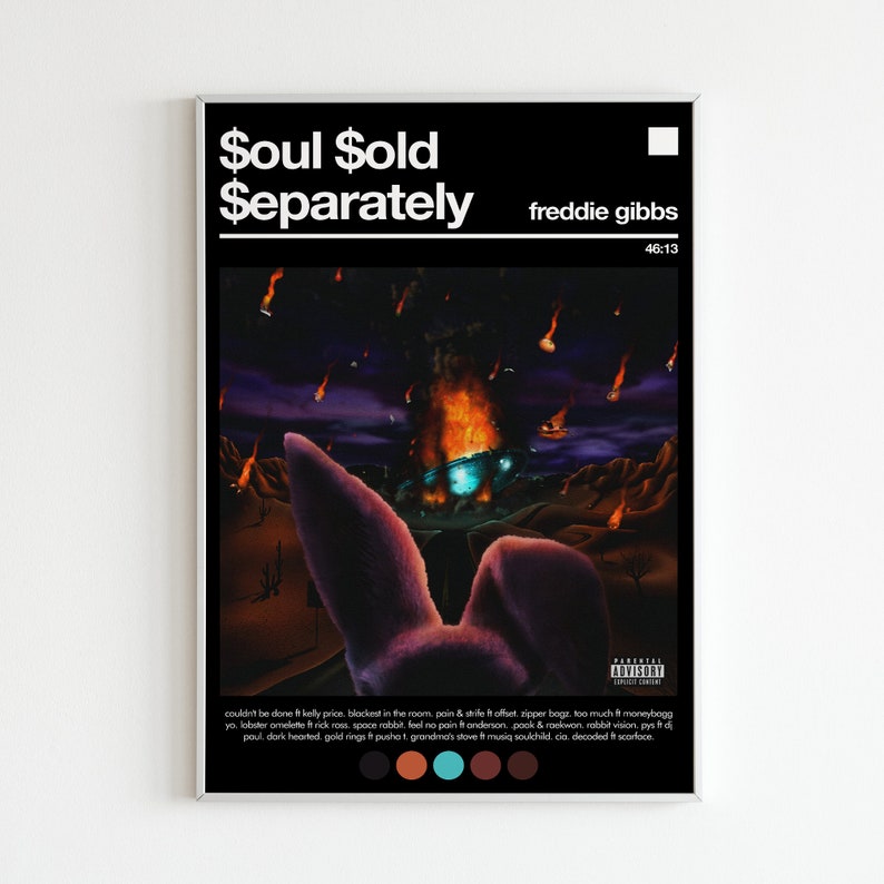 Freddie Gibbs soul Sold Separately Album Poster Color Optional Album ...