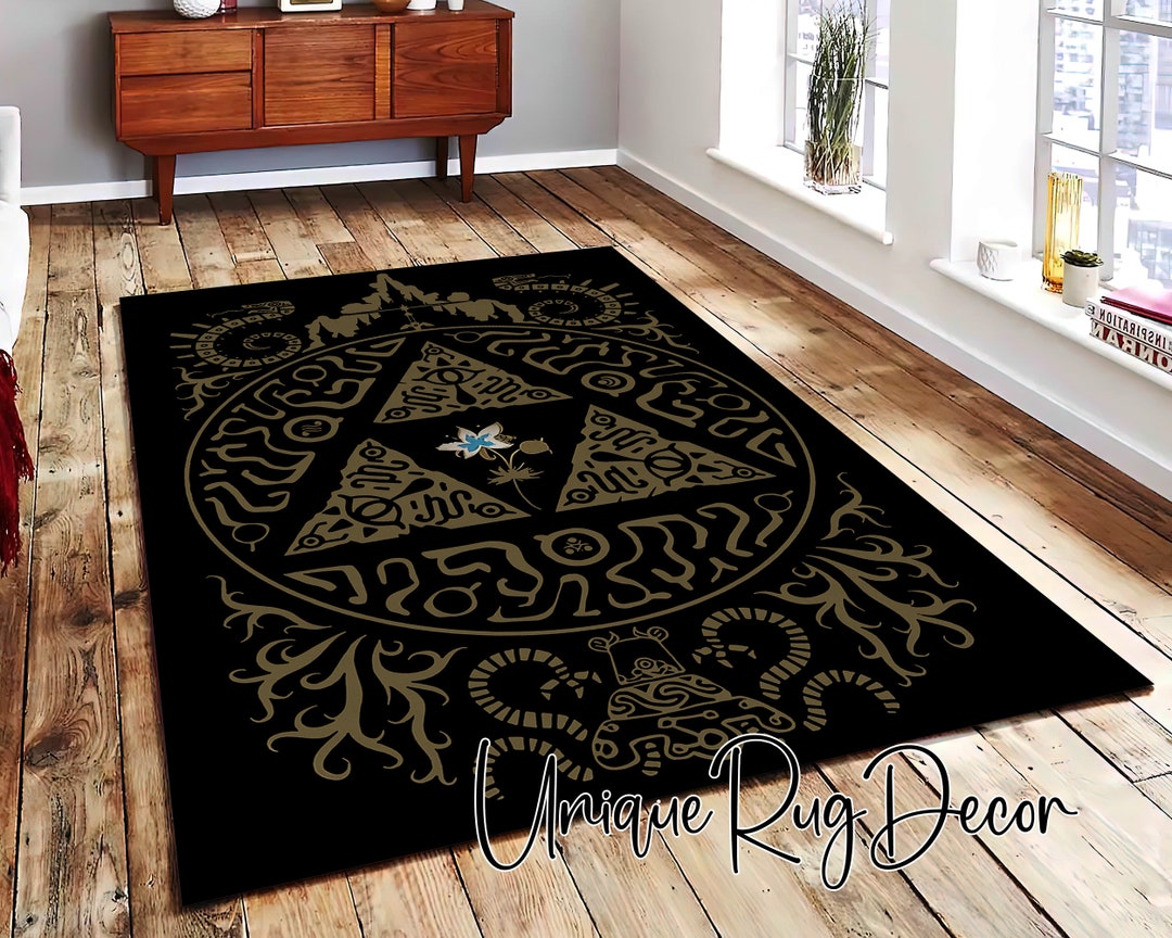 Legend of Zelda Rug for Gamer Room, Gaming Chair Mat, Arcade Zelda Art ...